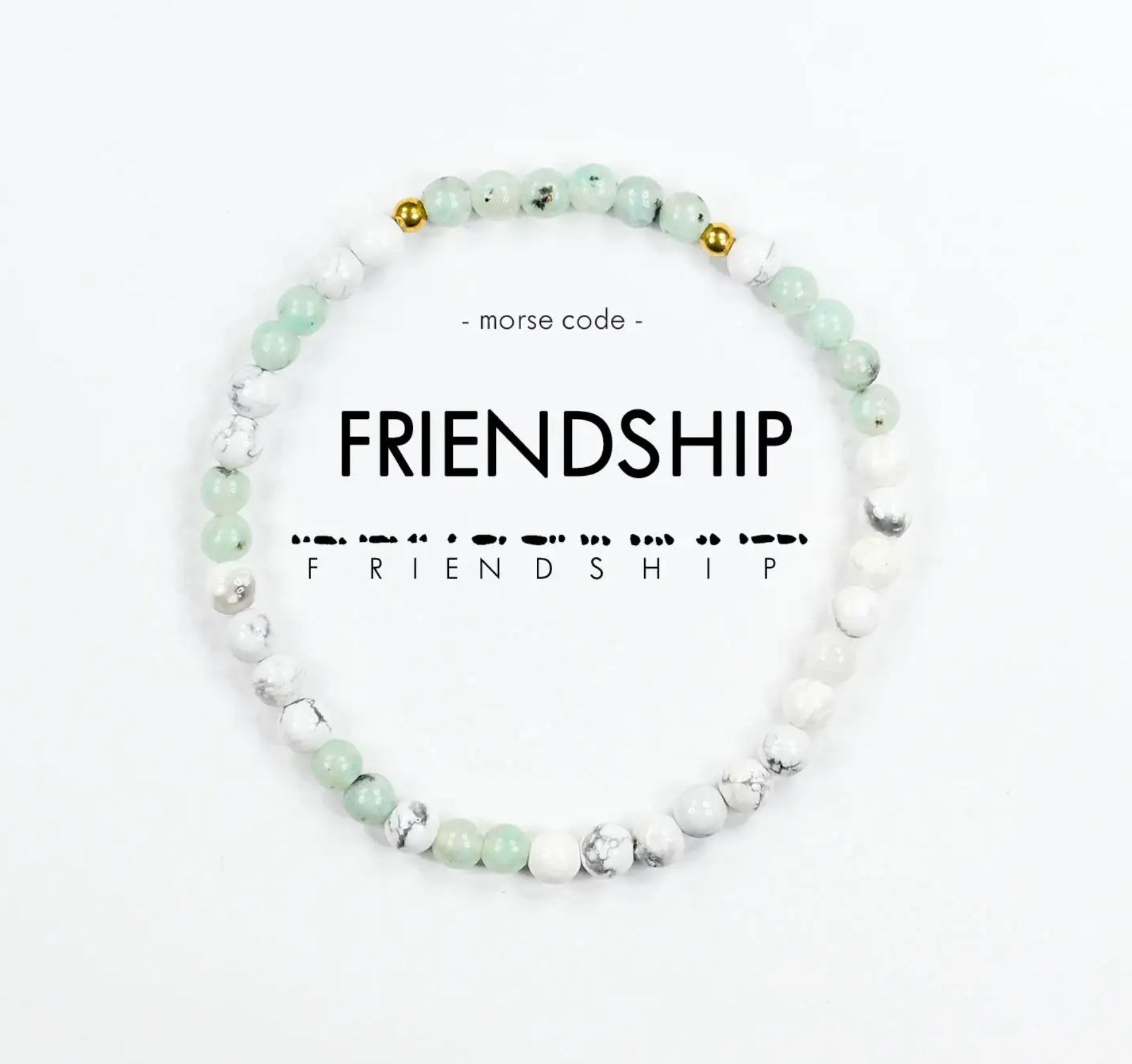 Friendship Morse Code Bracelet-Marble & Jasper-- Ethic Goods | Pressed