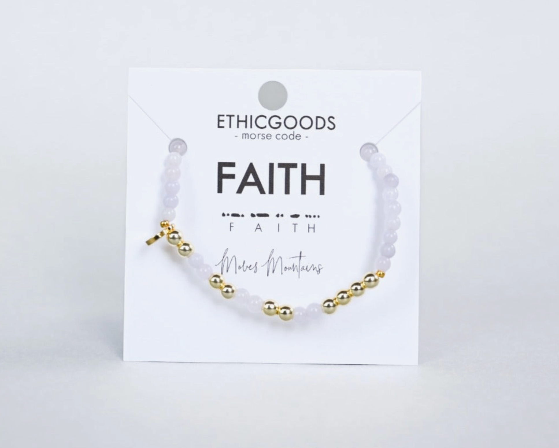 Faith Lavender Jade Gold Morse Code Bracelet -- Ethic Goods | Pressed Faith Lavender Jade Gold Morse Code Bracelet -- Ethic Goods | Pressed