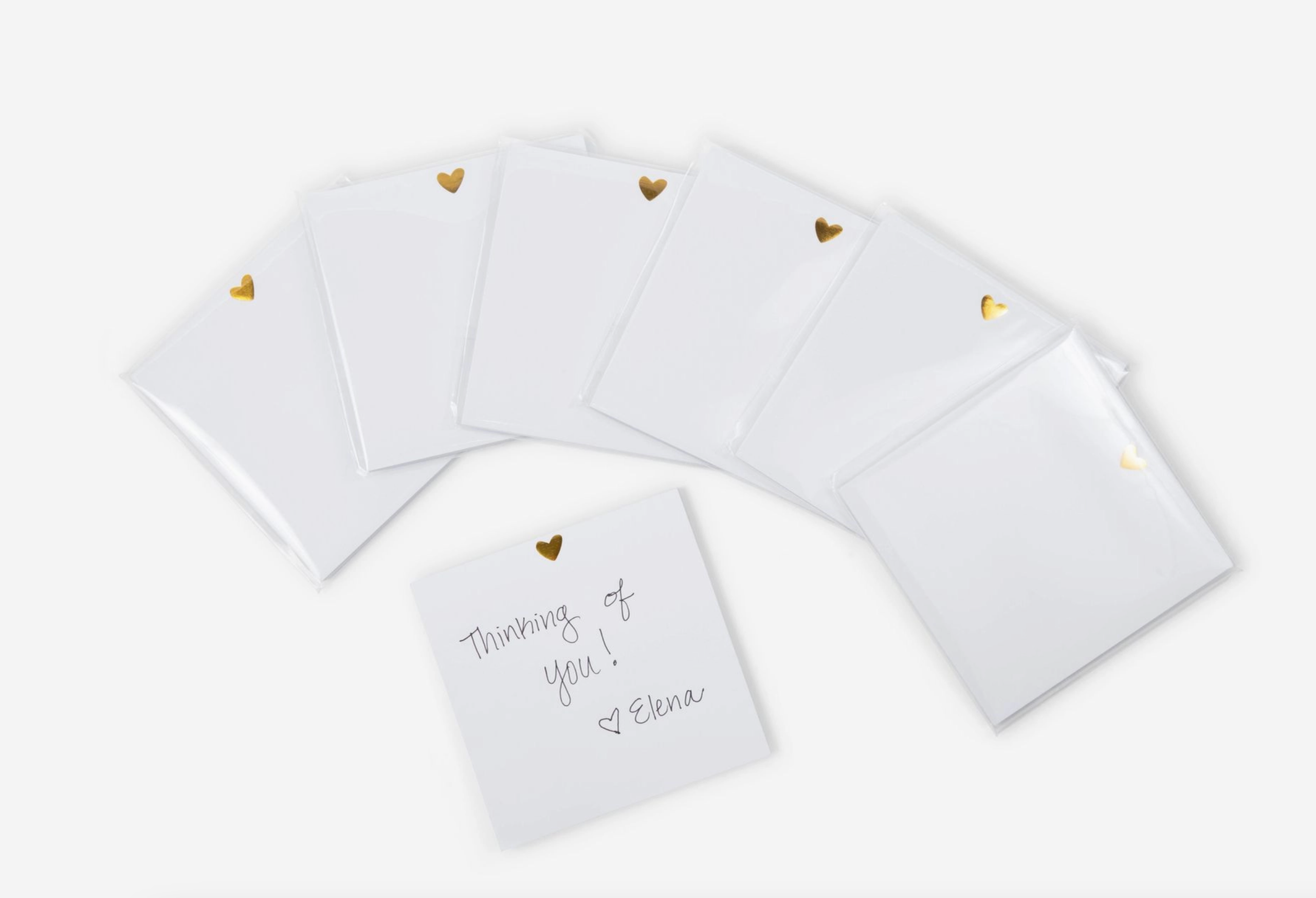 Heart Sticky Note Gold Foil Notepad | Pressed